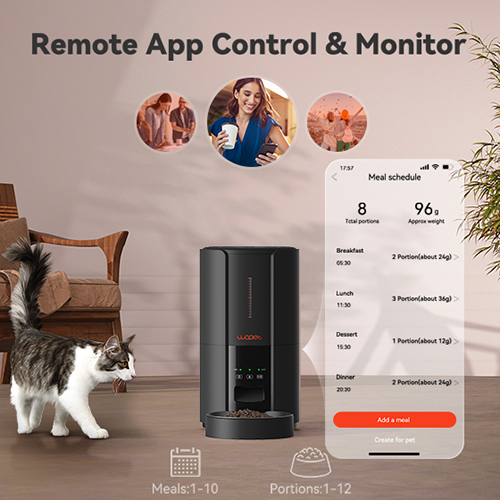 WOpet Castle WiFi Pet Feeder Timed Cat Feeder with App Control